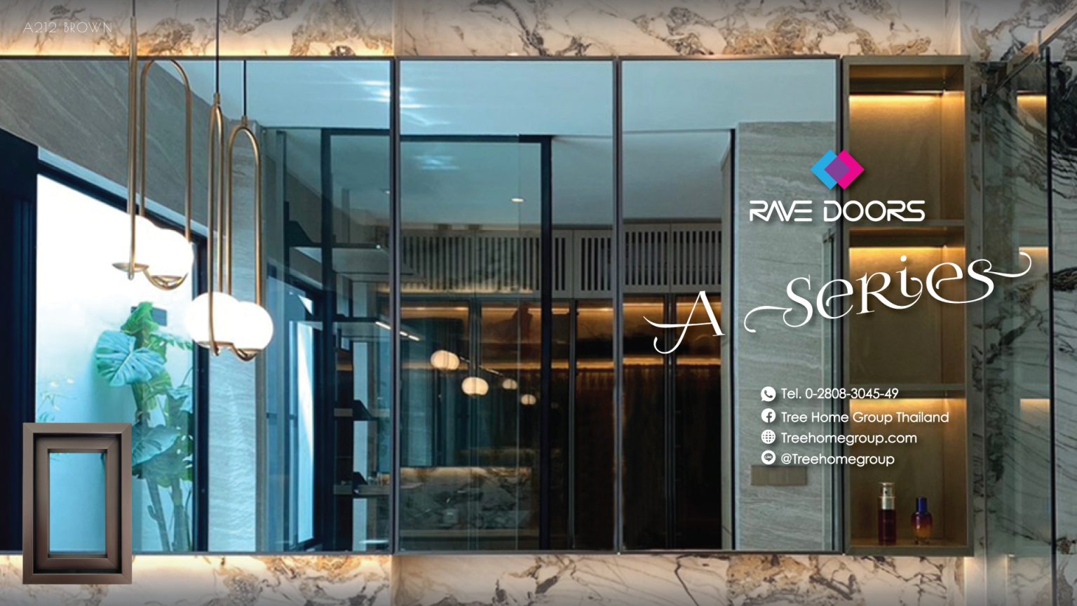 ALUMINIUM FRAME PROFILES WITH INTERIOR DOORS